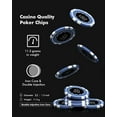100PCS 11.5g Poker Chip Set with Denominations, Case & Texas Hold'em ...