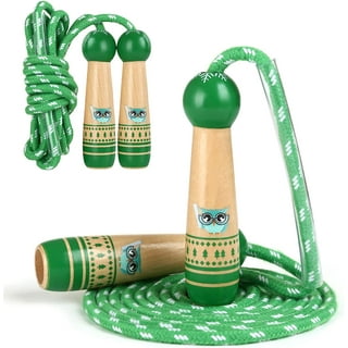 Cheers US Cotton Jump Rope for Kids - Wooden Handle - Adjustable Cotton ...