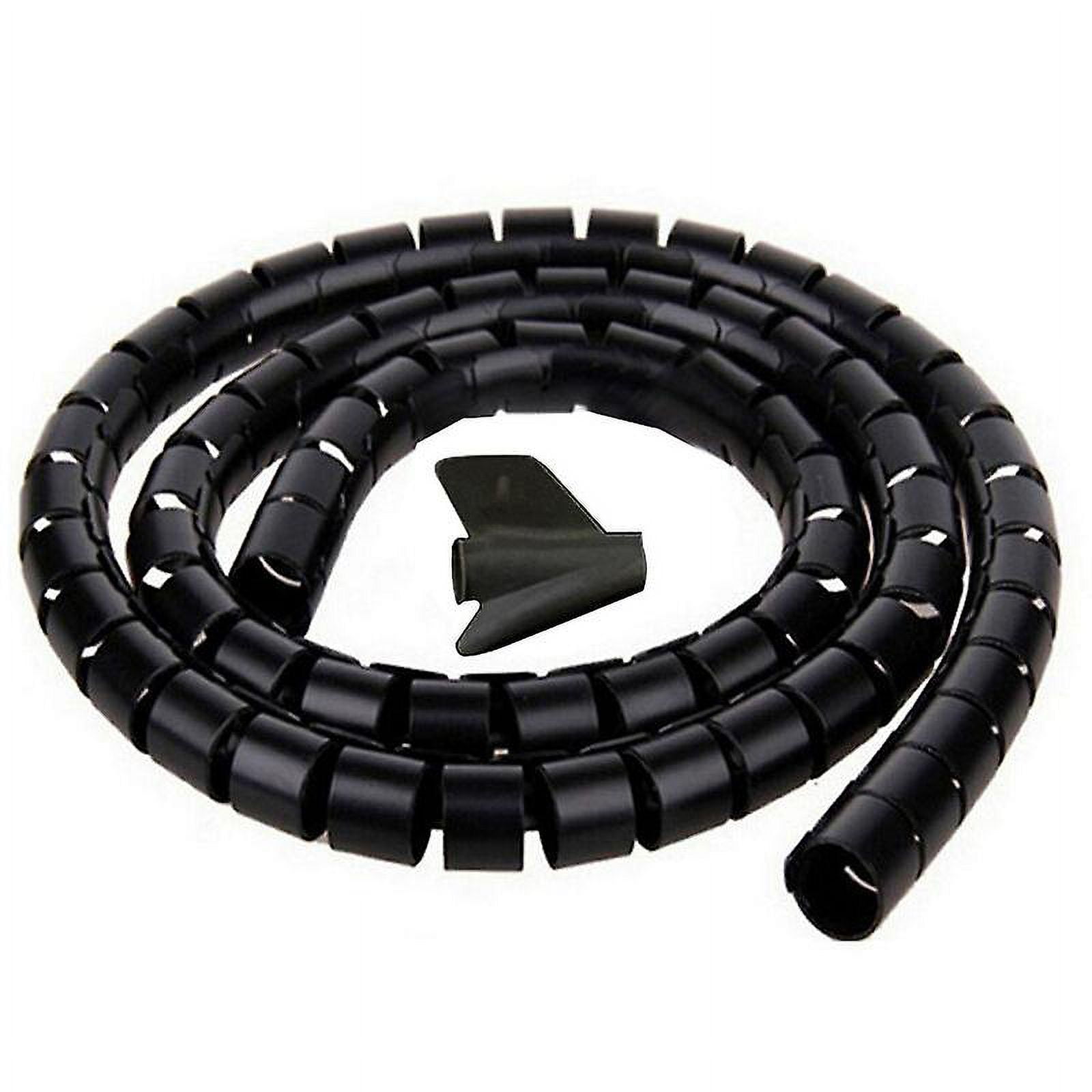 CHAO Cubierta para cables, 2 m - 22 mm, negra, funda flexible para ...