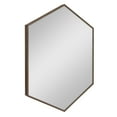 Kate and Laurel Rhodes Mid-Century Modern Hexagon Wall Mirror, Walnut ...