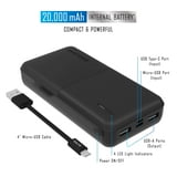 Pocket Juice Slim Pro 20,000mAh, Portable Power Bank and Charger with ...
