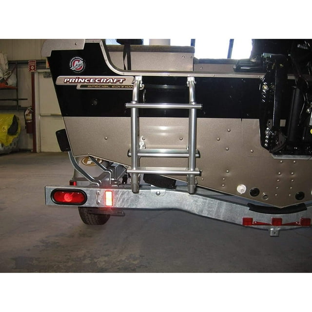 Bilot Universal Mount Aluminum 2 Step Folding Transom Boat Ladder ...