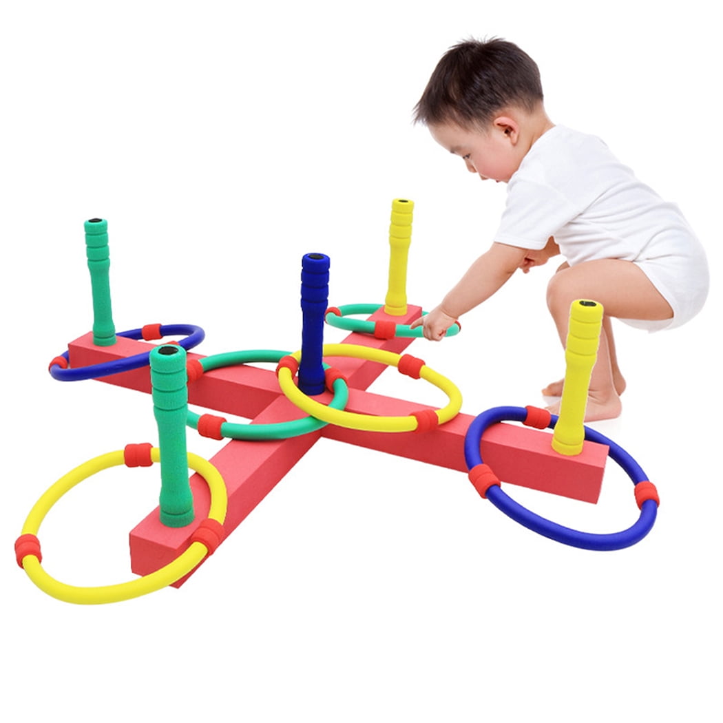Ring Toss Toy Soft Foam Detachable Interactive Ring Toss Game Set for ...