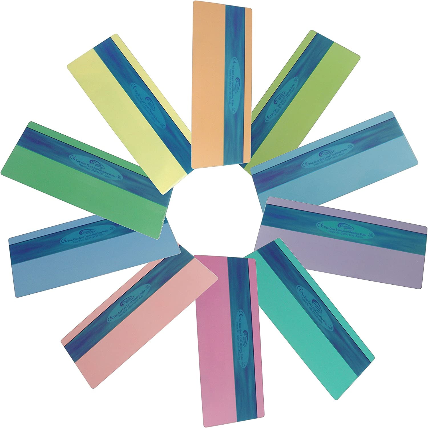 The Original Duo Reading Ruler Overlays - Multi-Color (Pack of 10) by ...