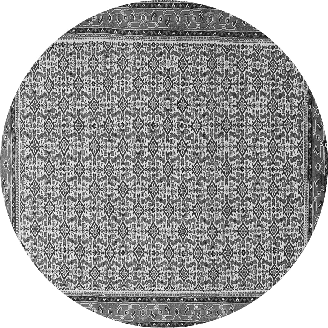 Ahgly Company Indoor Round Persian Gray Traditional Area Rugs, 5' Round ...