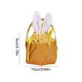 Easter Bunny Ear Hand Bucket Gift Bag, PU Leather Children's Egg Bag ...