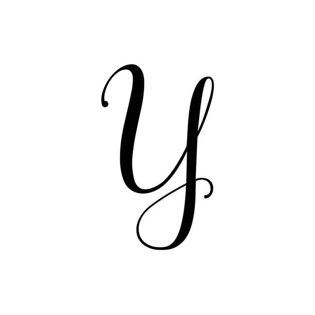 Precision Metal Art INITIAL-Y-24BLK 24 in. Initial Monogram Letter Y ...