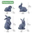 Bunny Garden Decor - Rabbit Statues Outdoor 4 Pack Easter Ornaments for ...