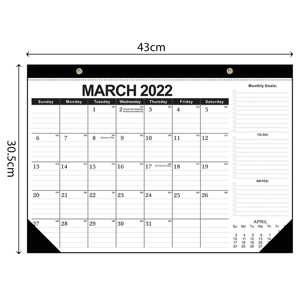2022 Yearly Desktop Calendar
