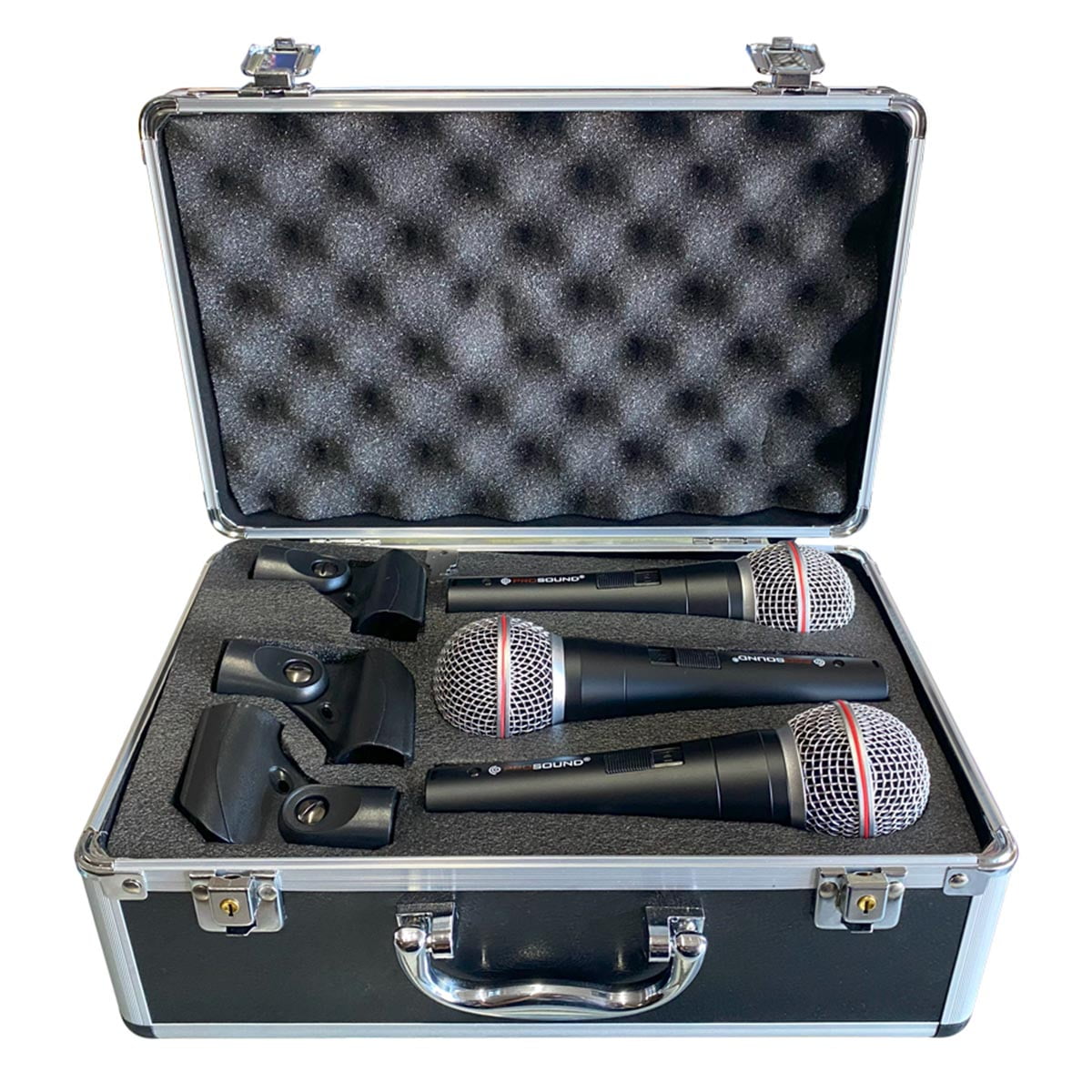 Set de 3 Microfonos PROSOUND PDM-30 Dinamico Cardioide con Maletin ...