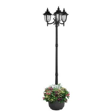 SunRay Vittoria Super Bright Solar Lamp Post and Planter, Garden Light ...