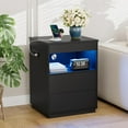 Nightstand with Hidden Compartment & USB/Type-C Charging Station ...