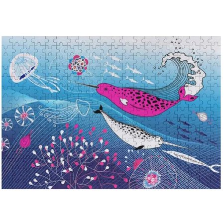Jigsaw Puzzles Marine Fish Blue Toy Kid Educational Games Brain ...