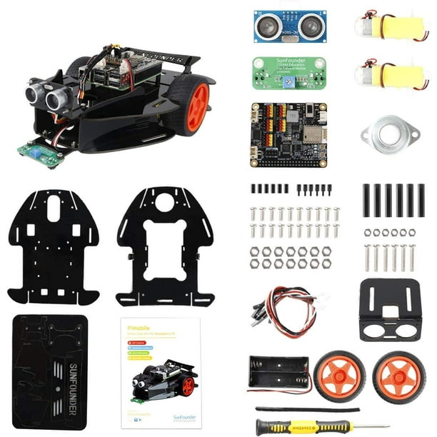 axGear Ezblock PiMobile -SunFounder Raspberry Pi Smart Car Kit, Line ...