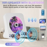 Bluetooth CD player with HIFI speakers, remote control, dust cover, FM ...
