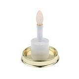 Battery Operated LED Hurricane Lamp with Frosted Glass Vase & Nickel ...