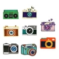 8 Pcs Cartoon Camera Embroidered Patches Colorful Iron on Patches ...