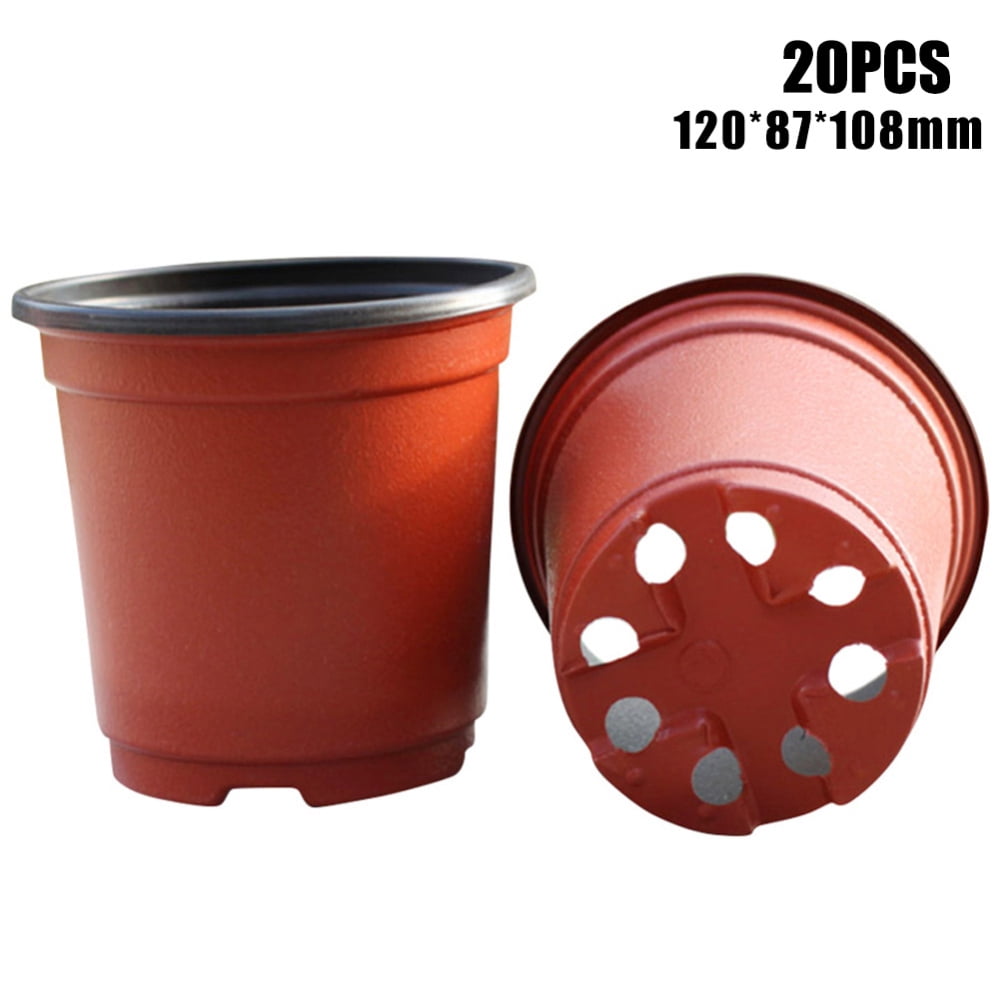Pcs Plastic Nursery Pot Double Color Plant Seedling Holder Raising ...