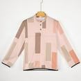 Abstract Pastel Rectangle Pattern Background Men's Stand Collar Sweater ...