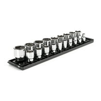 TEKTON 1/4 Inch Drive Shallow and Deep 6-Point Socket Set with Rails ...
