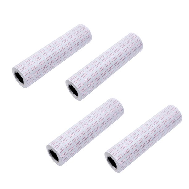 40 Rolls 20000 White Red Line Tags Labels Refill MX-5500 Gun Markdown ...