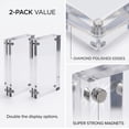 2 Pack Clear Desktop Double Sided Magnetic Picture Display Acrylic ...