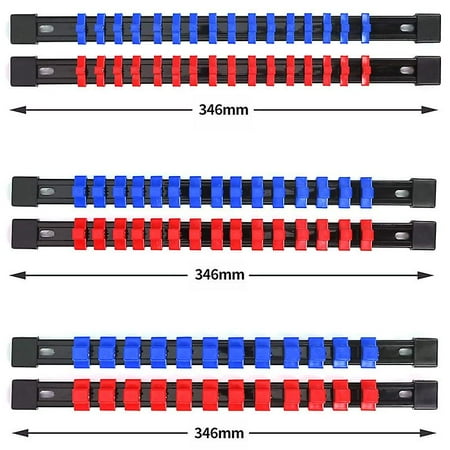 FanShow 6 Pcs 3/8" Actuator Head Storage Rails Sae & Metric Head ...