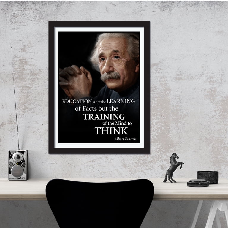 Albert Einstein Education Portrait Poster Quote Print Wall Products