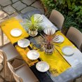 Abstract Color Block Fitted Rectangle Tablecloth 32" x 72" Yellow Block ...