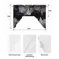 Black Broken Stone Kitchen Curtains Swag Valance for Windows/Bathroom ...