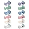 2Pcs Acrylic Book End for Shelves 4 Compartments Book End Desk Book ...
