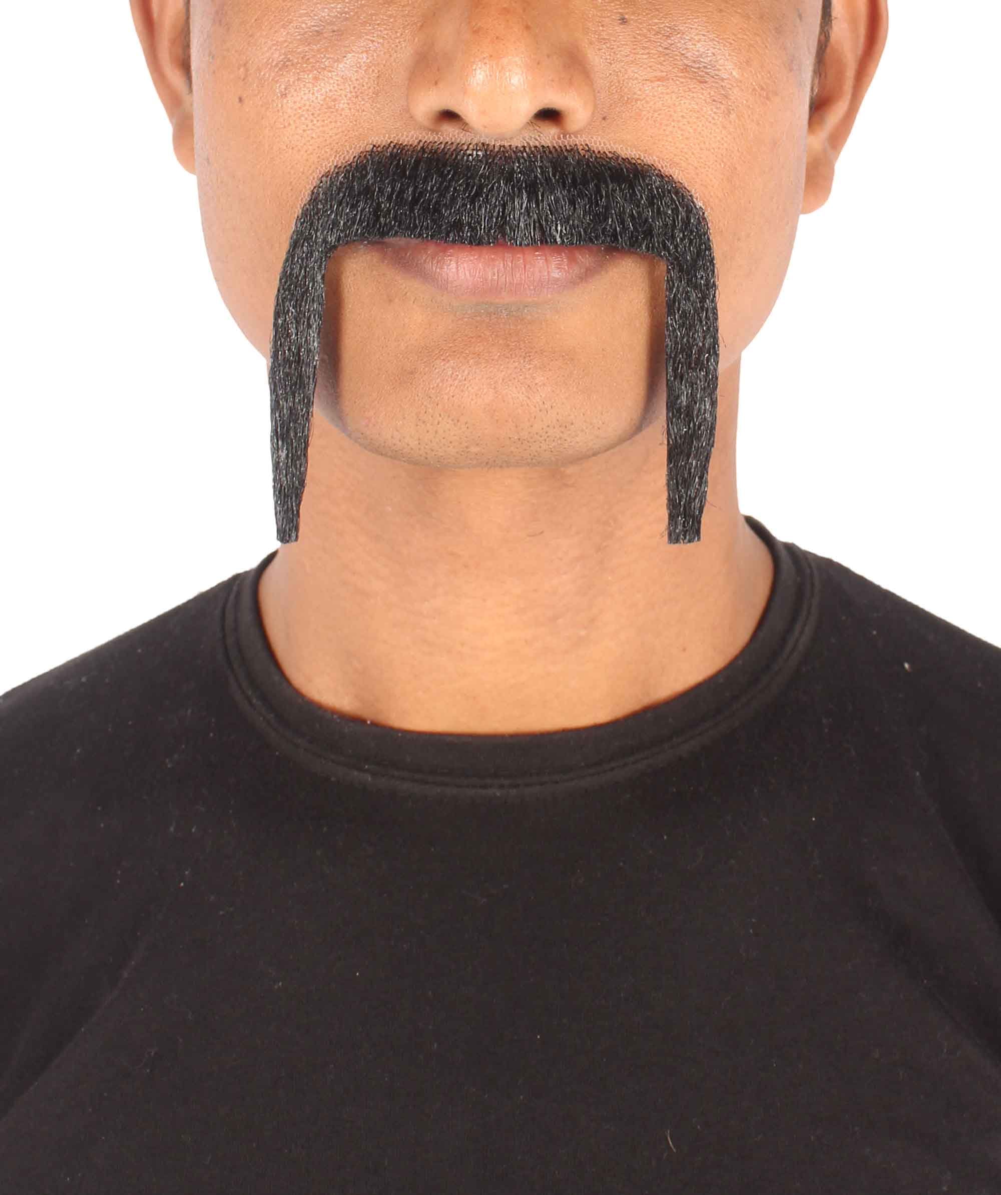HPO Men's Synthetic Hair Mustache Cosplay Facial Hair (Black) - Walmart.com