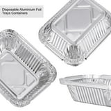Topekada 40 Pack Disposable Aluminum Food Containers with Lids 5x4 Inch ...