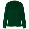 Caywon Women's Solid Color Long Sleeve Top Soft Comfortable Warm Fabric ...
