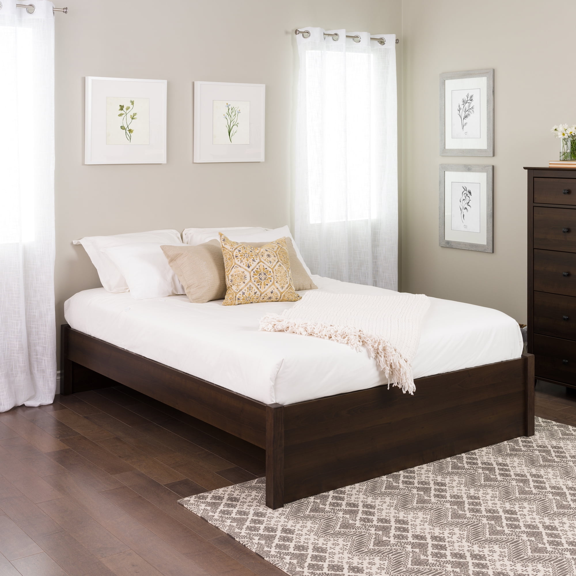 Prepac Select 4-Post Platform Bed, Queen, Espresso - Walmart.com