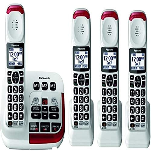 Buy Panasonic KX-TGM420W Amplified Cordless Phone (4 Handsets) Online ...