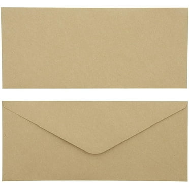 Walmart 100 Pack #10 Brown Envelopes, Gummed Seal, for Mailing ...