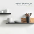Delta Floating Shelves 2 Pack- Black - 36 in x 10 in x .5 in ...