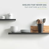 Delta Floating Shelves 2 Pack- Black - 36 in x 10 in x .5 in ...
