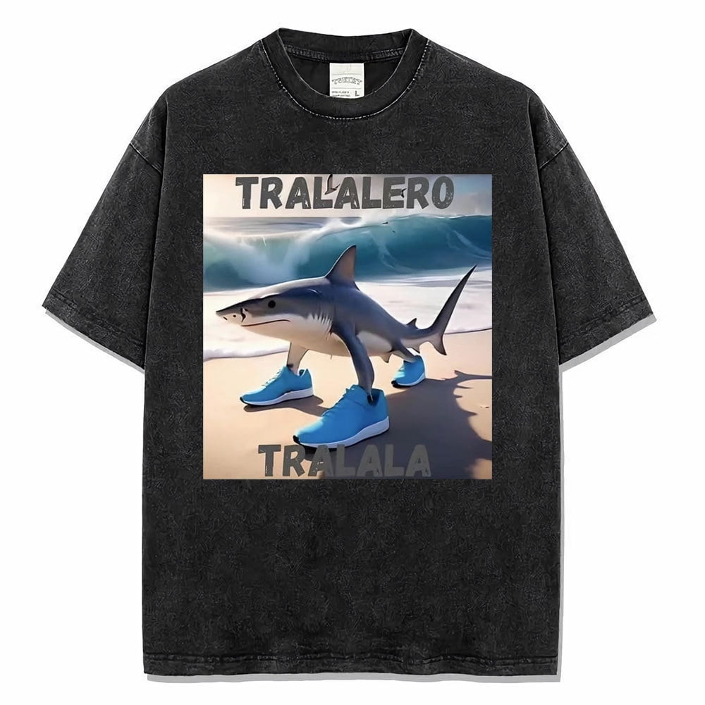 Tralalero Tralala Funny Running Shark Meme T-shirt Men W omen - Walmart.ca