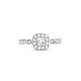 Solid 14k Two Tone White and Yellow Gold Princess Cut Diamond Solitaire ...