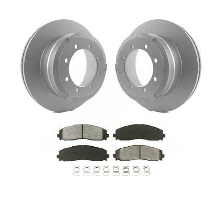 Transit Auto - Rear Coated Disc Brake Rotors And Semi-Metallic Pads Kit ...