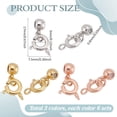 18Sets 3 Colors Brass Spring Ring Clasps and Silicone Beads Mixed Color ...