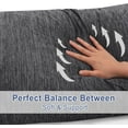 Cooling Body Pillow for Adults, 20x54 Inch Grey - Shredded Memory Foam ...