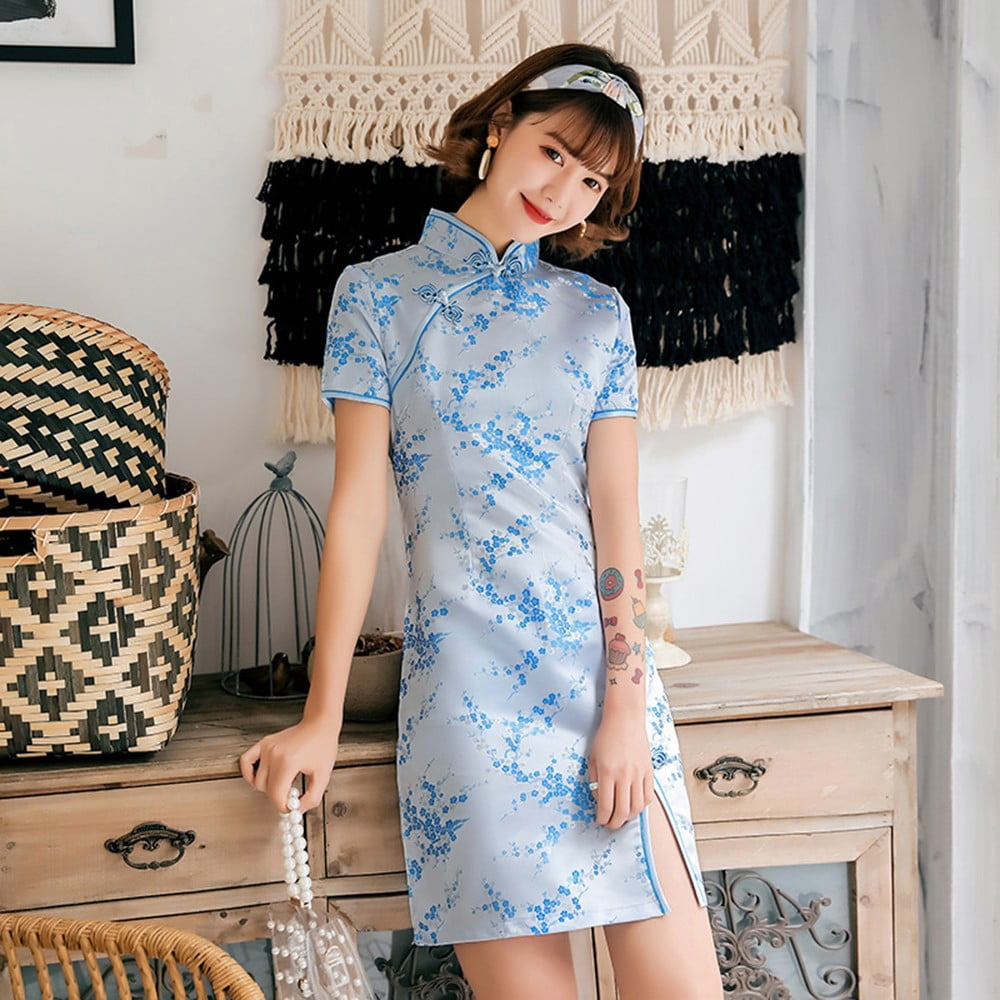 Fule Cheongsam Short Daily Banquet Skirt Improved Chinese Performance ...
