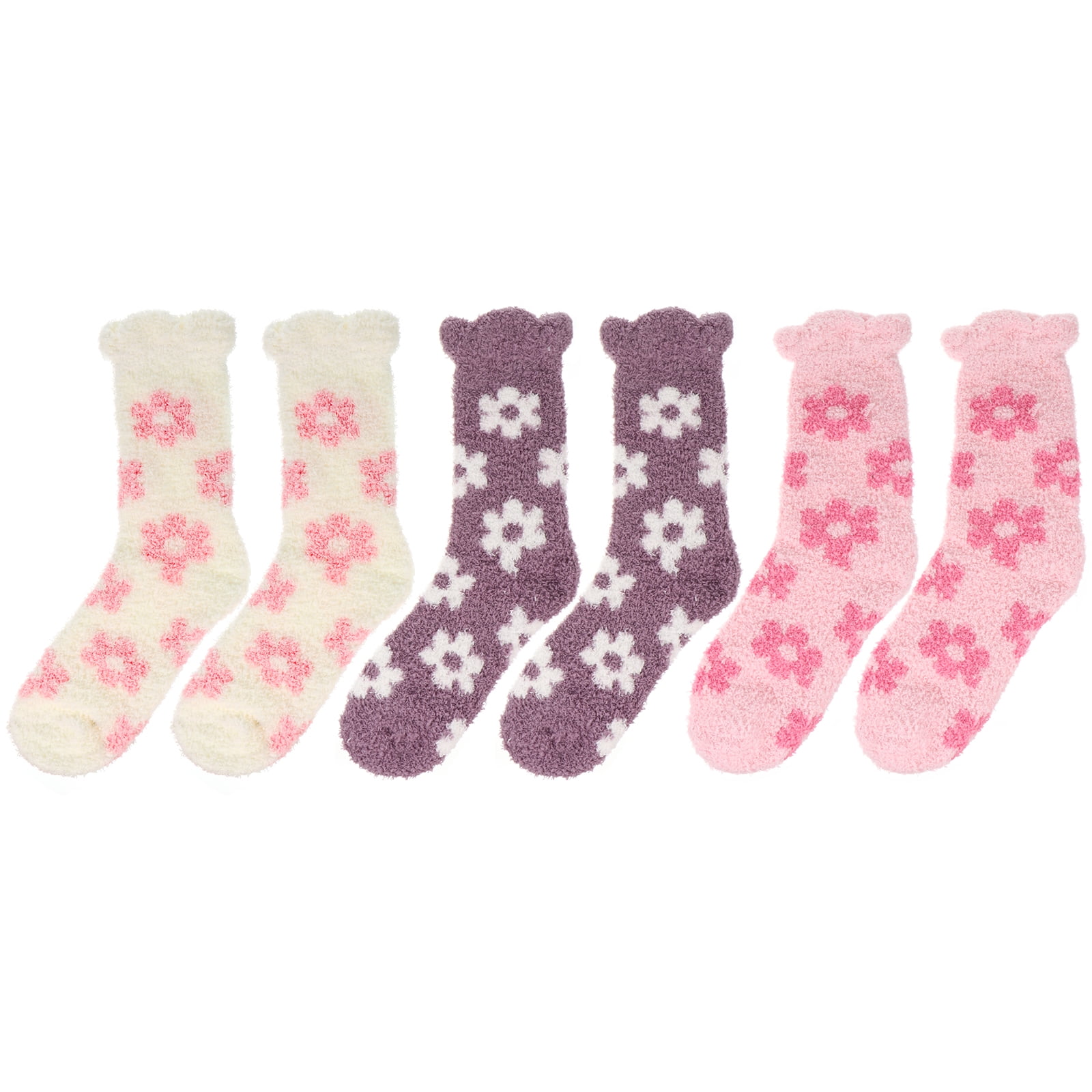 Click here for Pixnor 3 Pairs Of Coral Fleece Socks Soft Winter S... prices