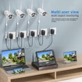 Hiseeu Outdoor WiFi Security Camera System with 10" Monitor WiFi Home ...