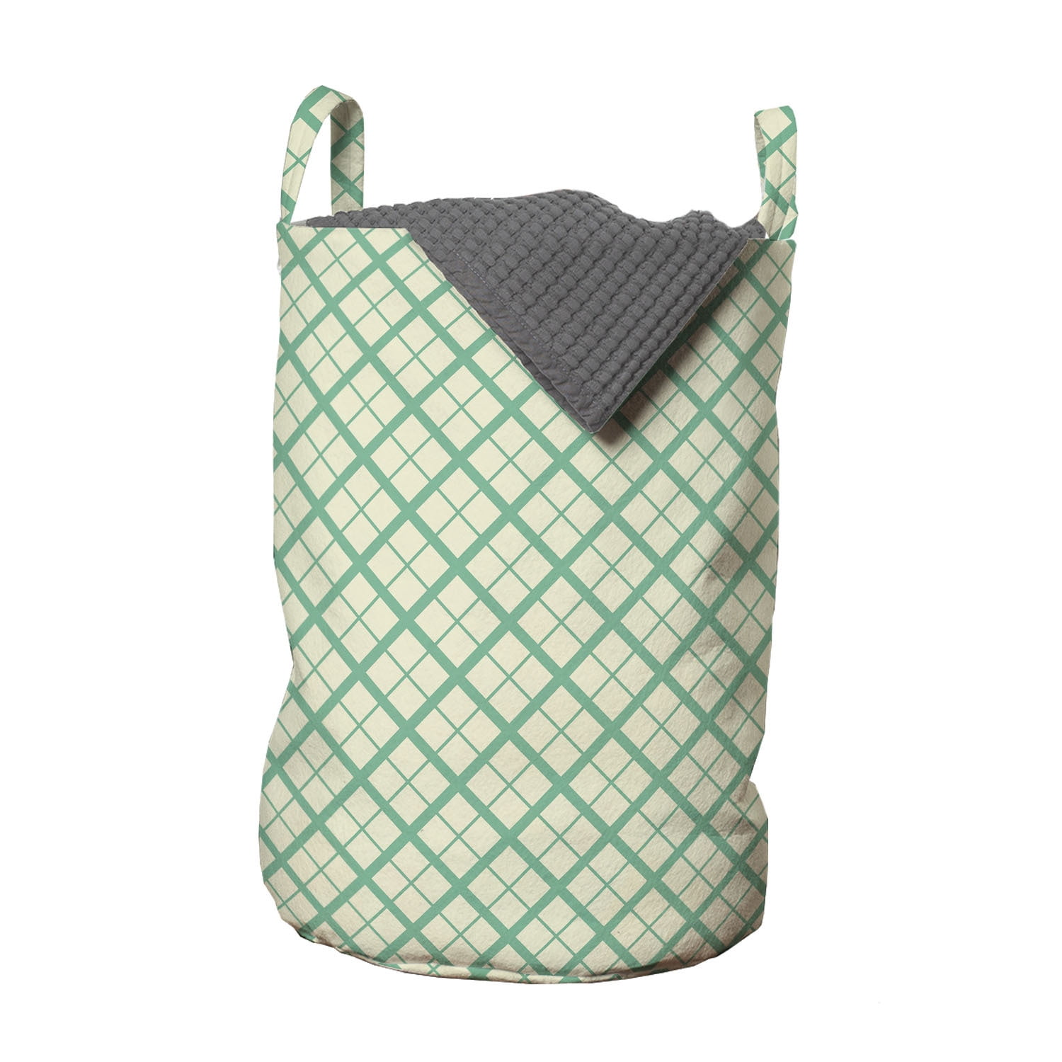 Retro Laundry Bag, Checked Pattern with Thick and Thin Lines ...
