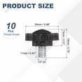 10 Pack 1/4"-20 Star Knobs, 0.3" Threaded Stud Plastic Male Clamping ...