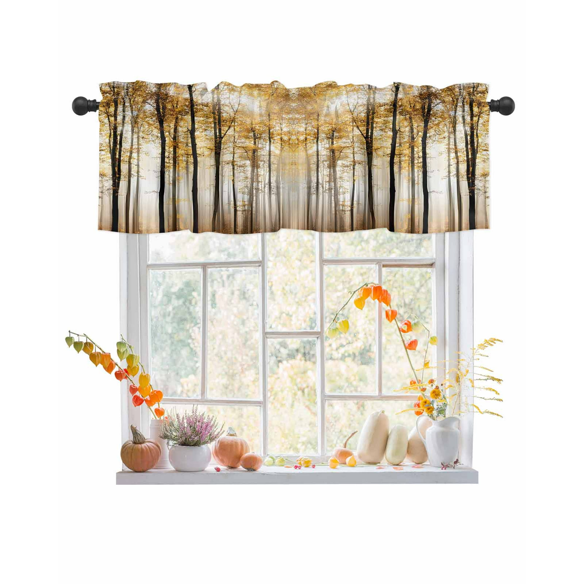 Click here for Yry Homeee Rod Pocket Window Valances Autumn Misty... prices